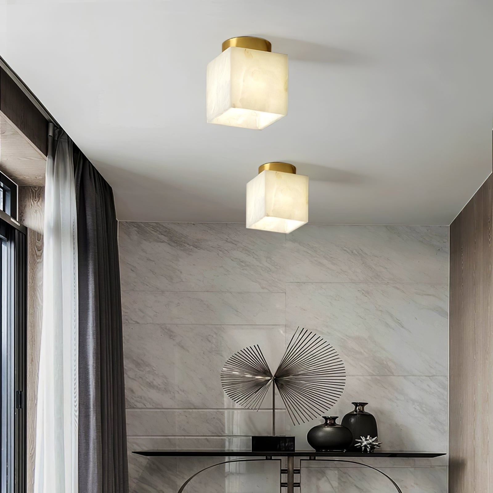 Moon Alabaster Ceiling Light – LunaraLights